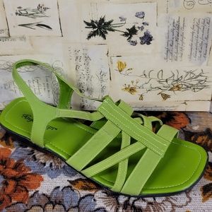 Angel Steps | Shoes | Angel Steps Vibrant Neon Green Cushioned Strappy ...